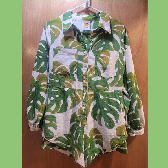 FARM Rio | Pants & Jumpsuits | Farm Rio Tropical White Monstera Long ...